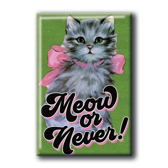 Bon Bon Magnets | Cat | Meow Or Never Cat Magnet | Poshmark